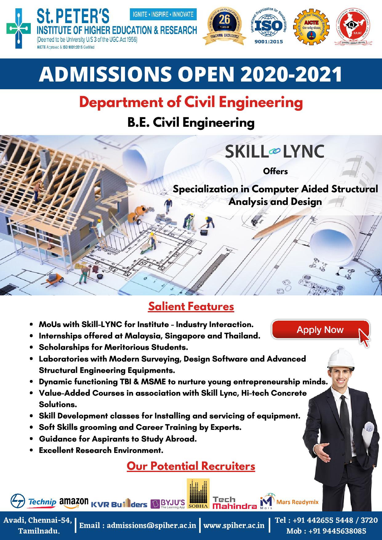 Civil Flyer-page-001 – St Peters Institute for Higher Education and ...