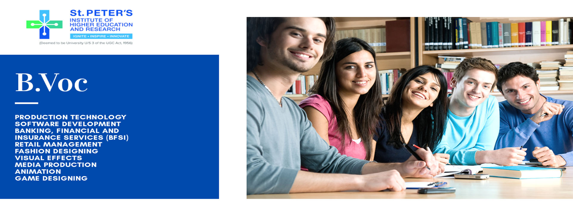 B.Voc banner – St Peters Institute for Higher Education and Research