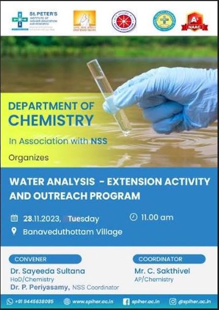 WATER-ANALYSIS – St Peters Institute for Higher Education and Research