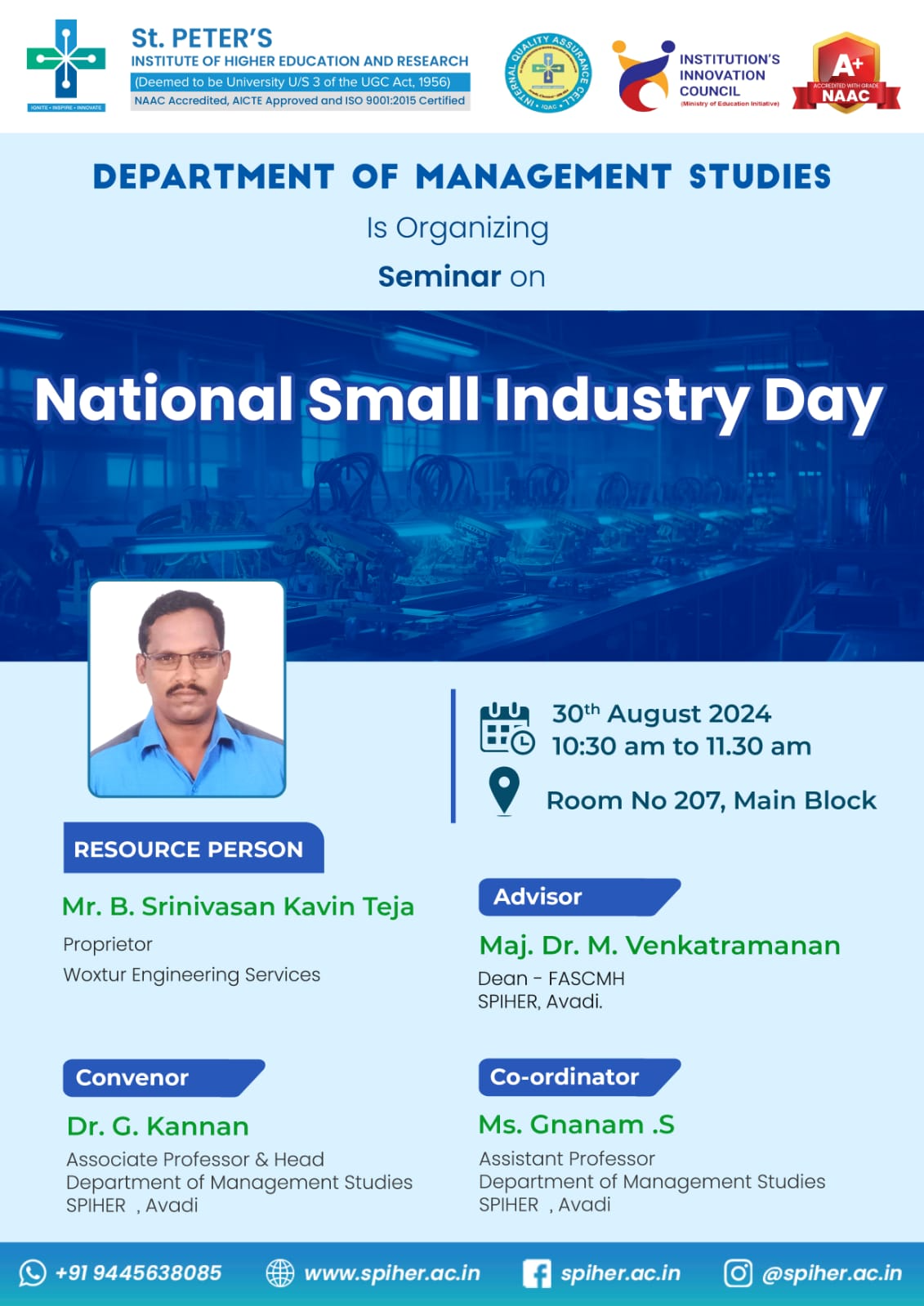 30-Aug-2024 1 – St Peters Institute for Higher Education and Research