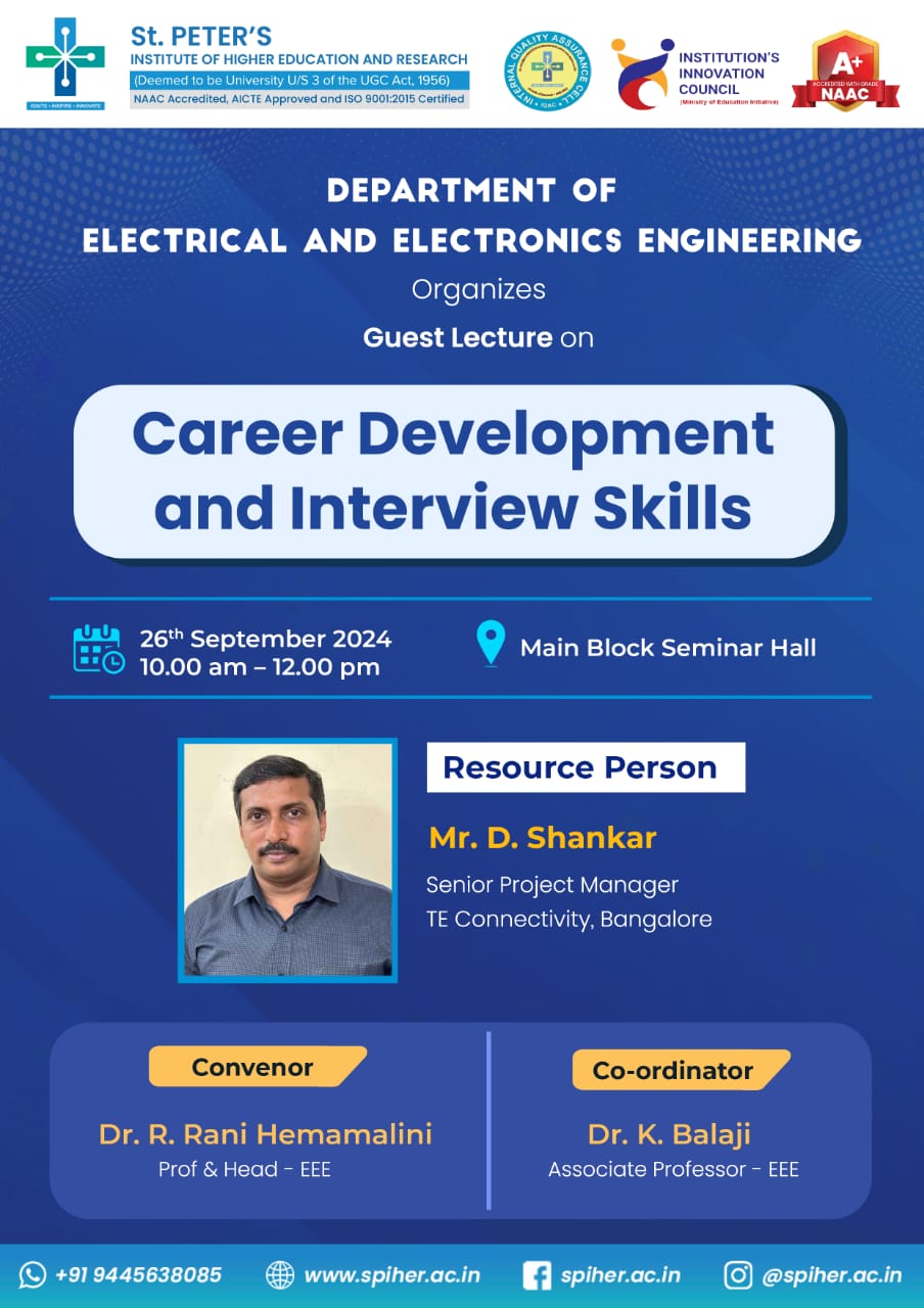 26 sep – St Peters Institute for Higher Education and Research