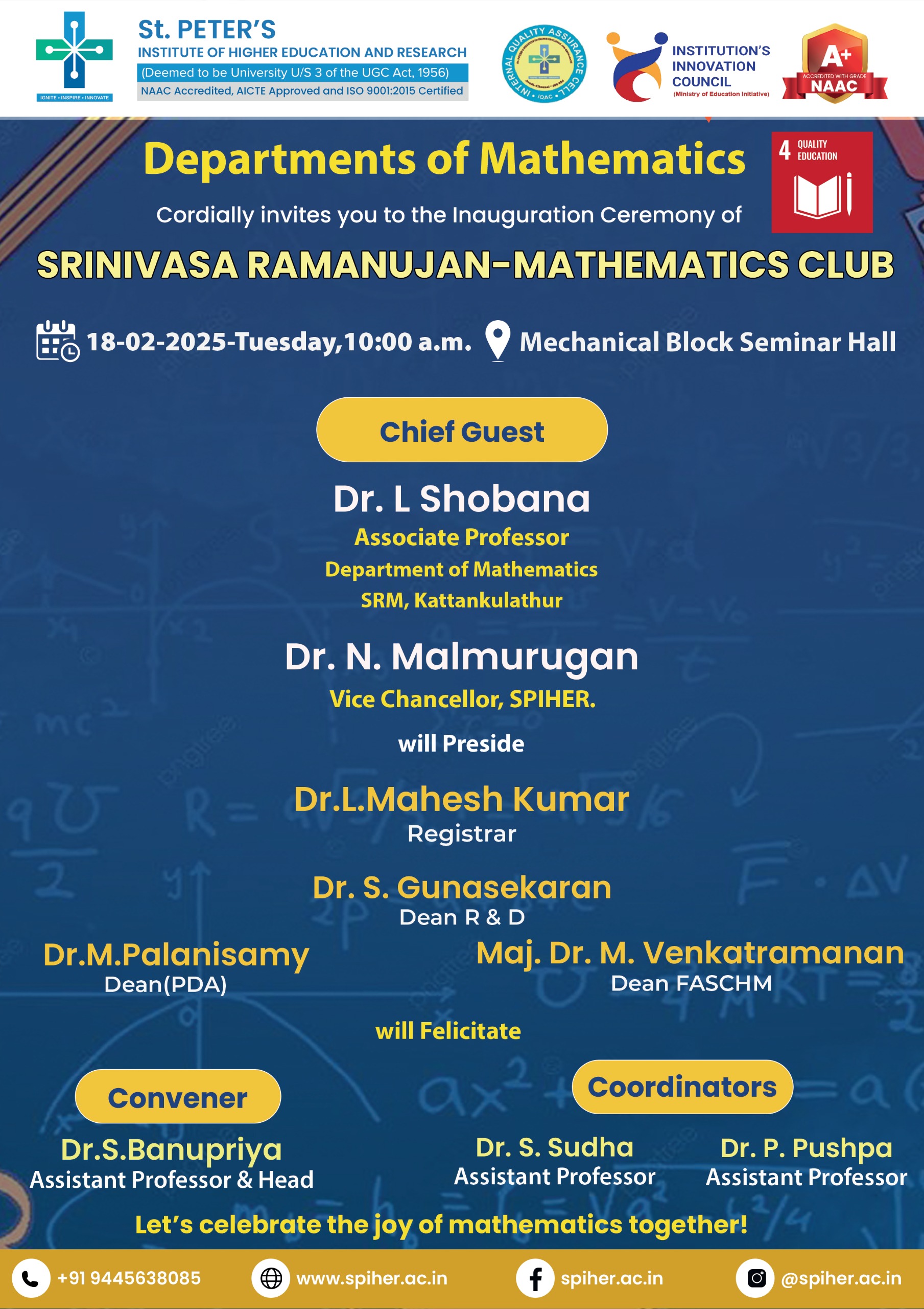 18.02.2025 – St Peters Institute for Higher Education and Research