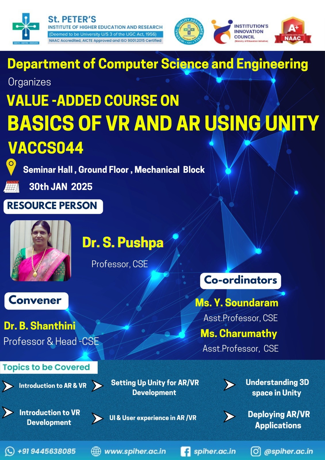 30-01-2025 – St Peters Institute for Higher Education and Research