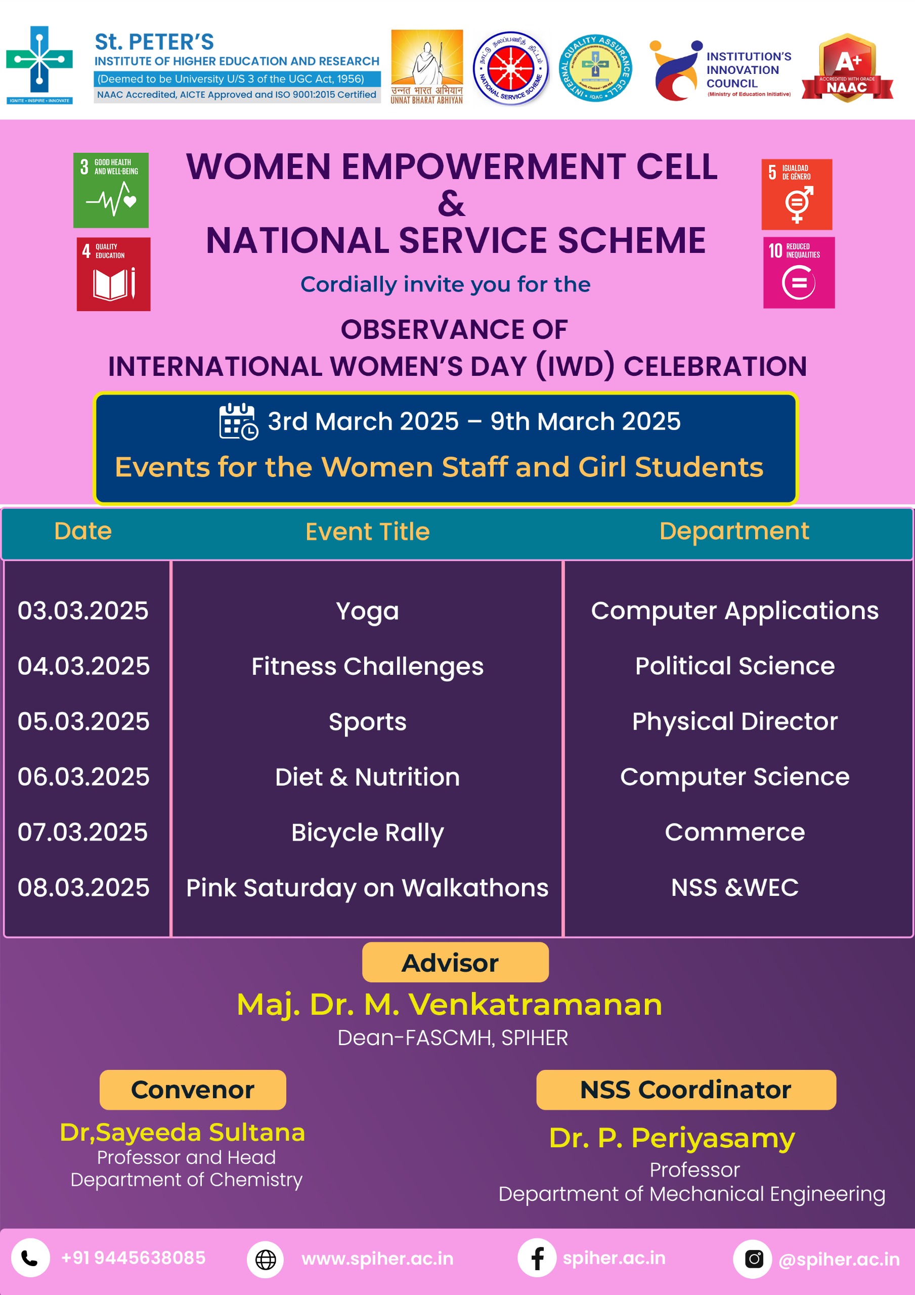 03-03-2025 – St Peters Institute for Higher Education and Research