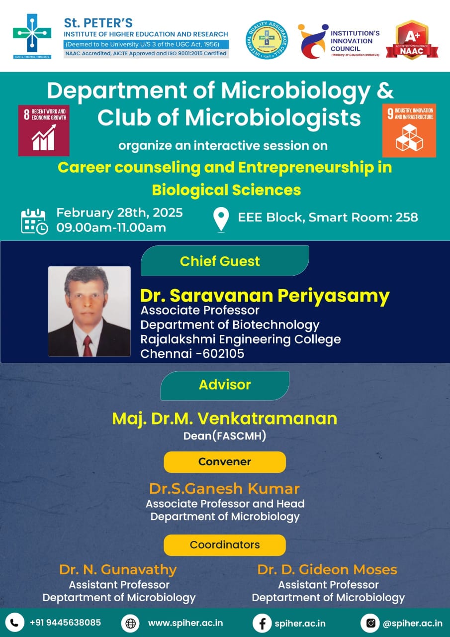 28-02-2025 – St Peters Institute for Higher Education and Research