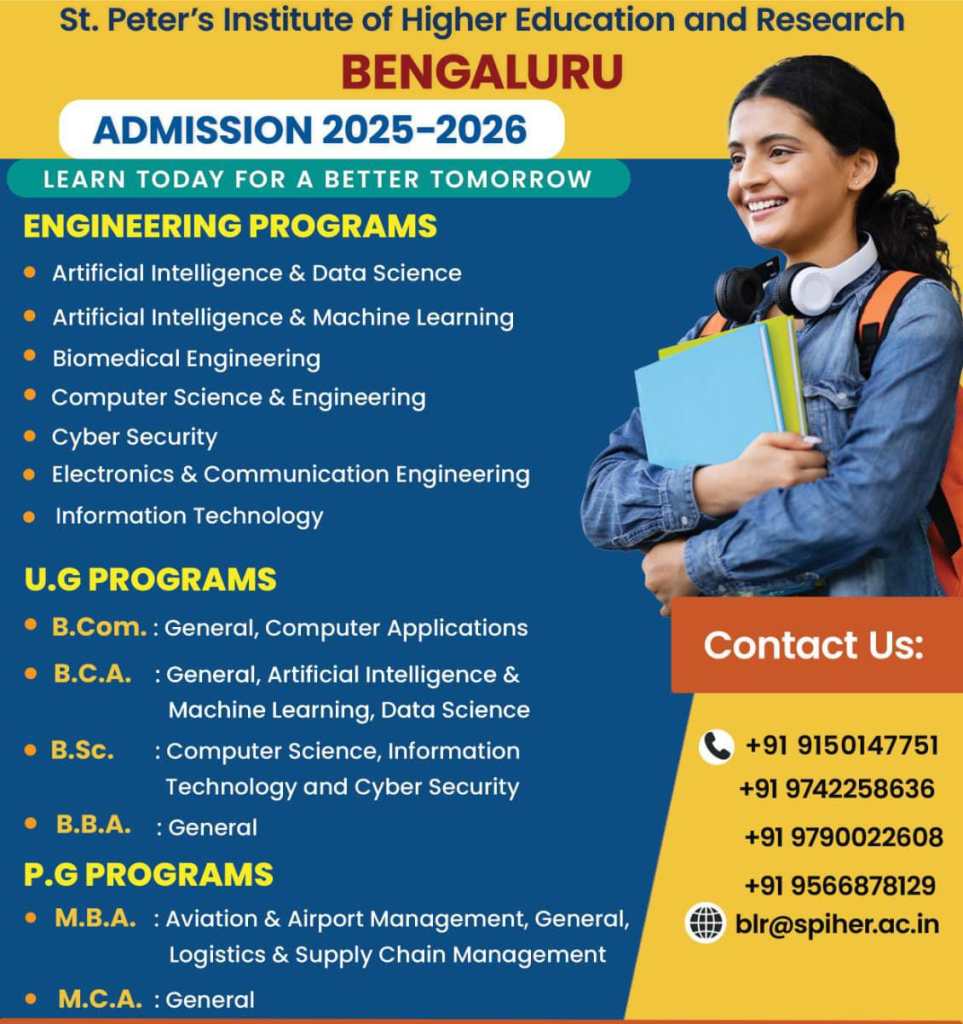 SPIHER – Bangalore Campus – St Peters Institute for Higher Education ...