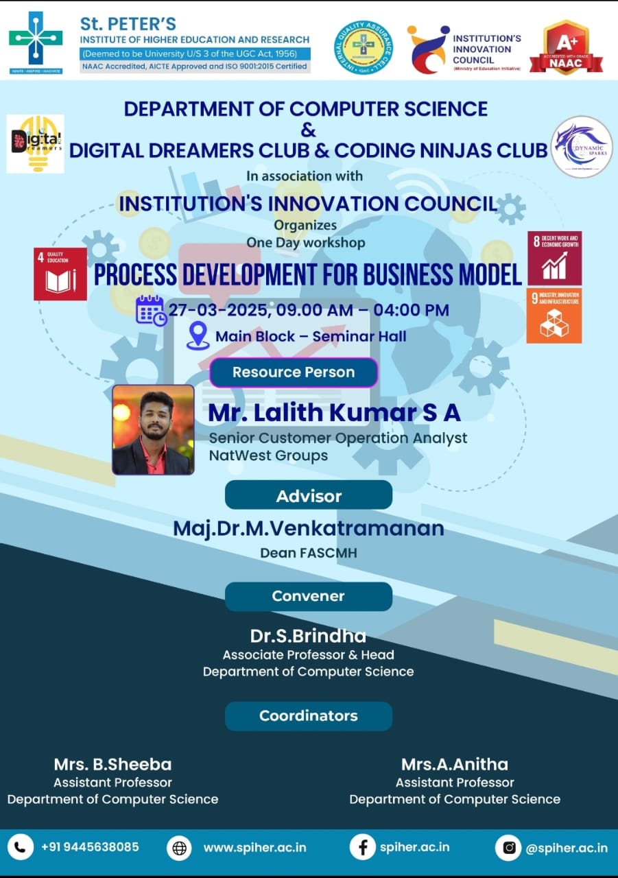 27-03-2025 – St Peters Institute for Higher Education and Research